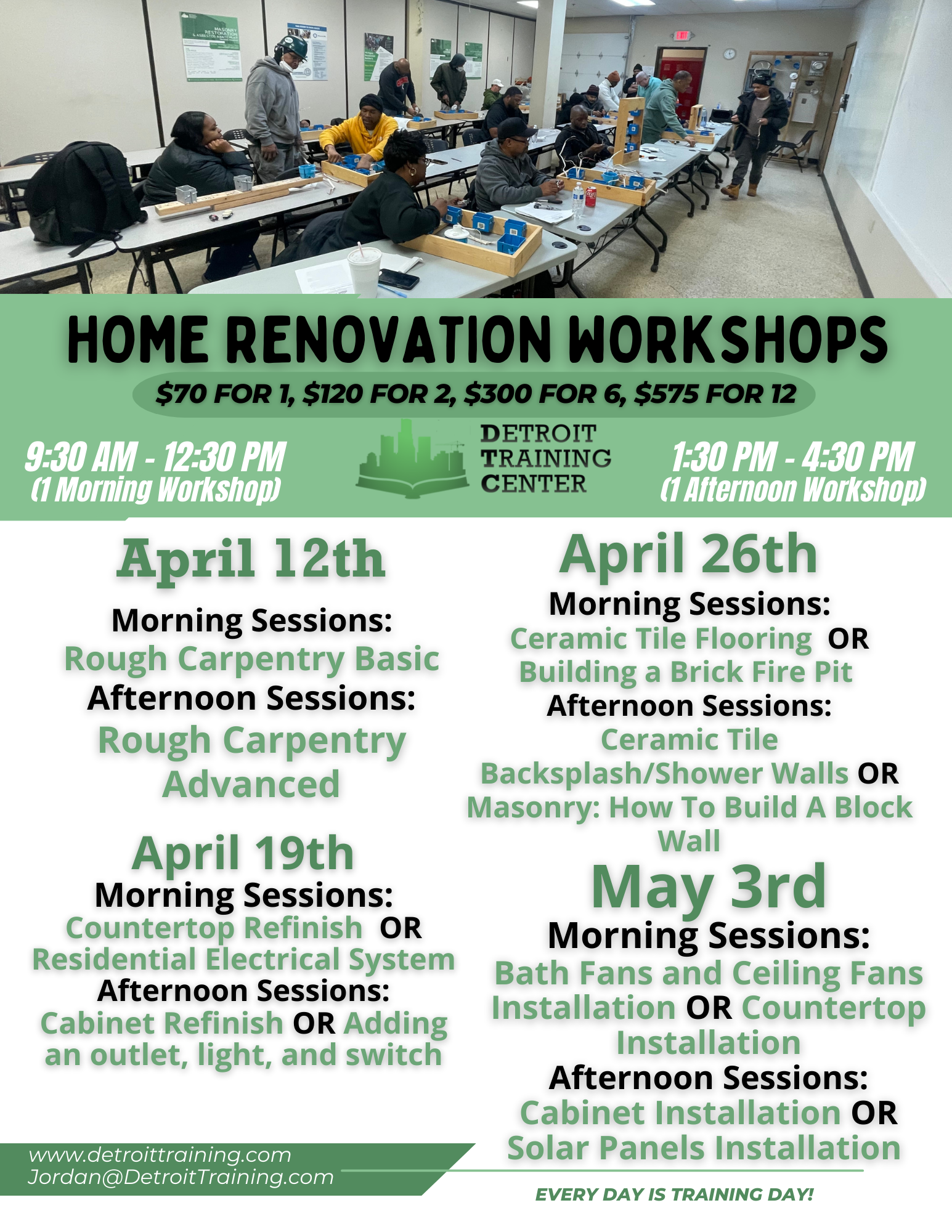 Home Renovation Workshops Workshops — Detroit Training Center