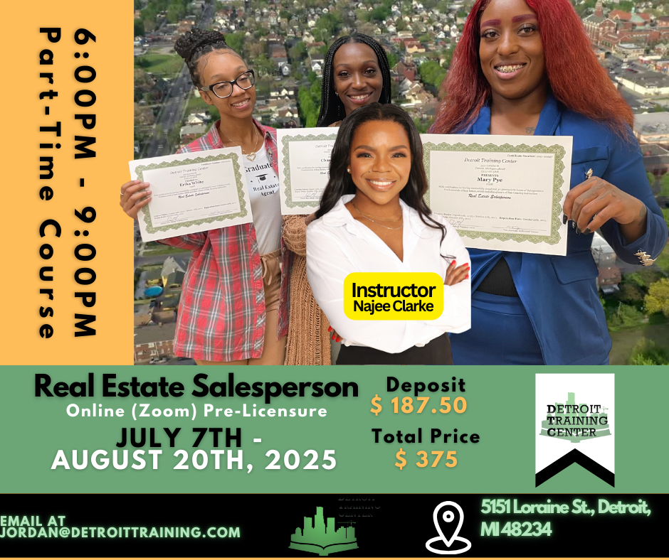 Real Estate Salesperson — Detroit Training Center