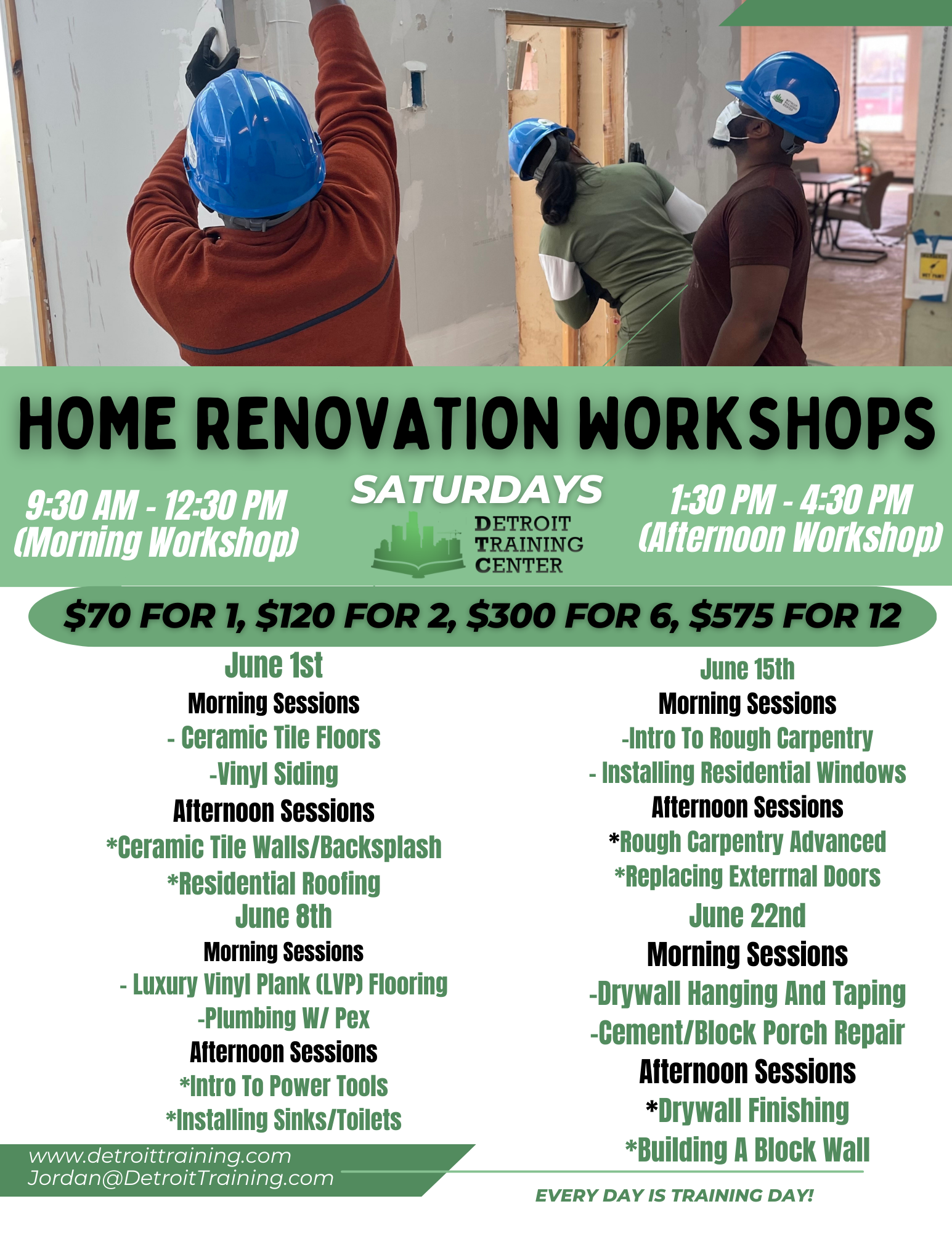 Home Renovation Workshops Workshops — Detroit Training Center