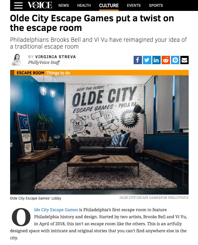 Olde City Escape Games — PhillyVoice Features Olde City Escape Games