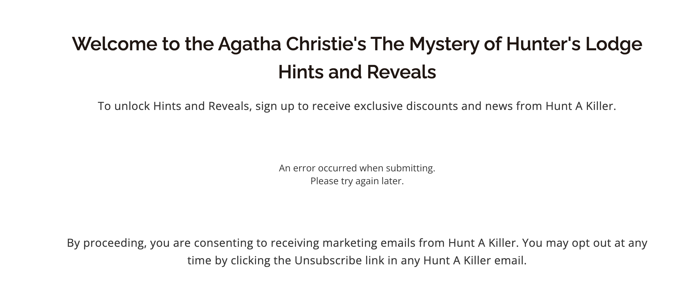 Review: Hunt a Killer - Agatha Christie's The Mystery of Hunter's Lodge ...