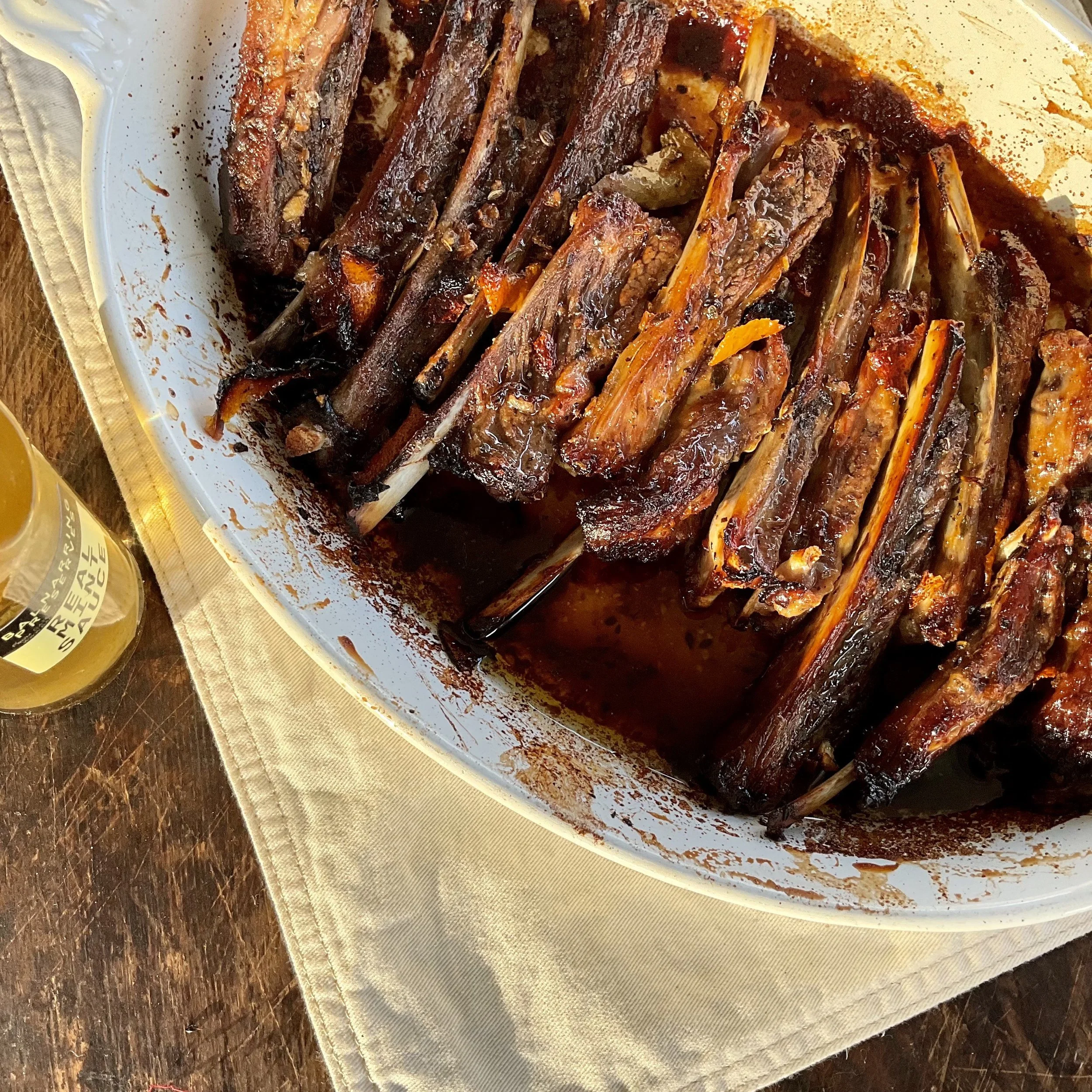 BAKED LAMB RIBS WITH MINT SAUCE — Torello Farm