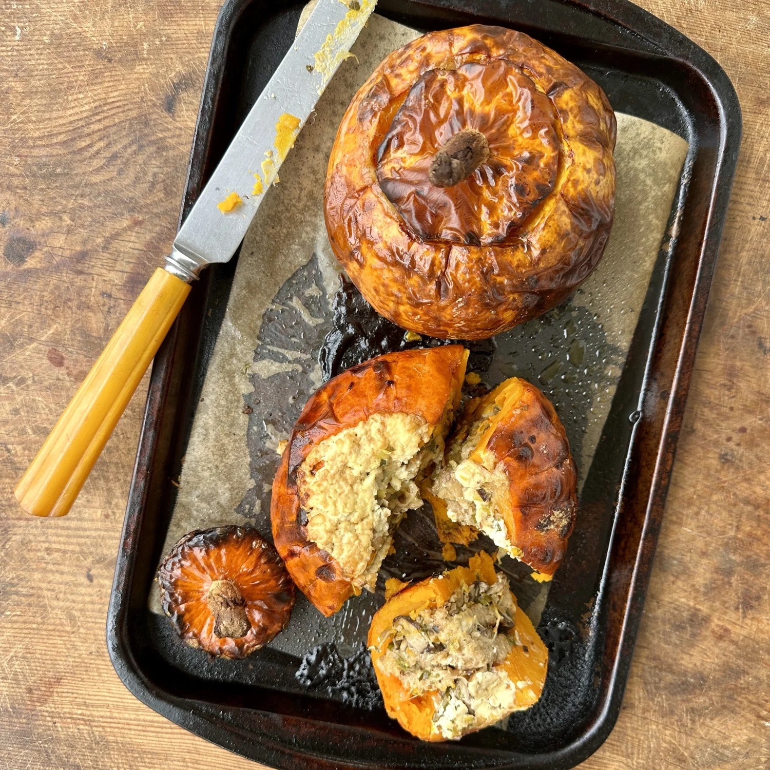 STUFFED GOLDEN NUGGET PUMPKINS WITH LEEK, MUSHROOM & CHEVRE — Torello Farm