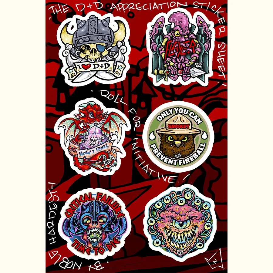 The D D Sticker Sheet Noble Hardesty The D D Sticker Sheet Noble Hardesty