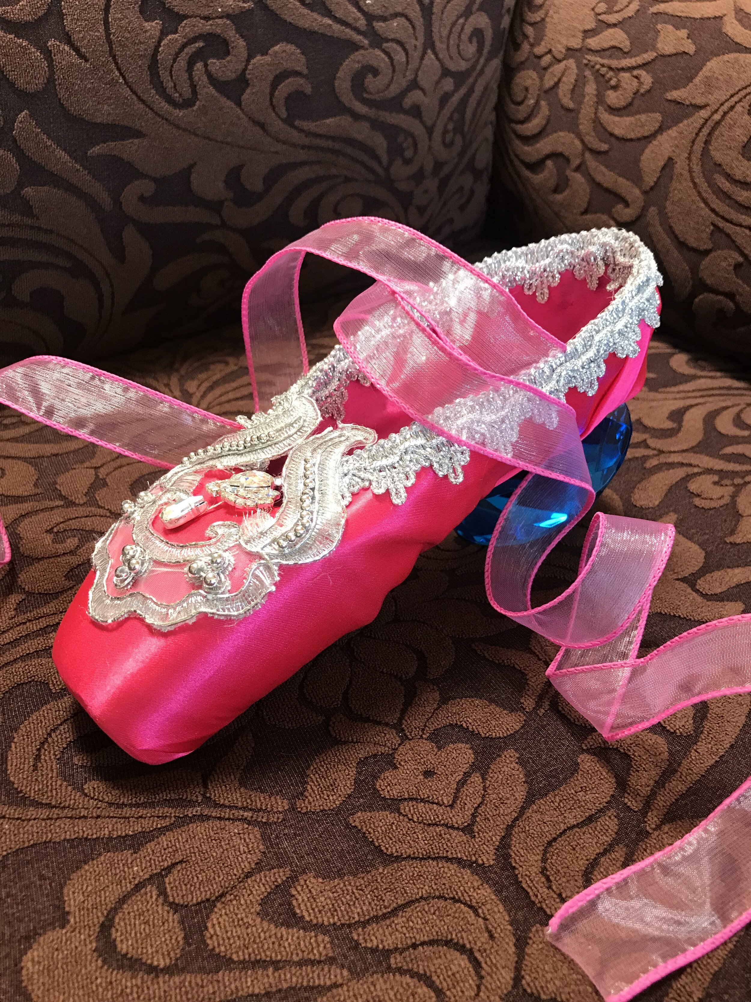 Neon Pink Pointe Shoes