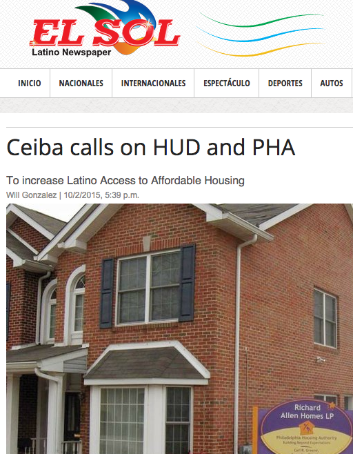 El Sol: Ceiba calls on HUD and PHA to increase Latino access to ...