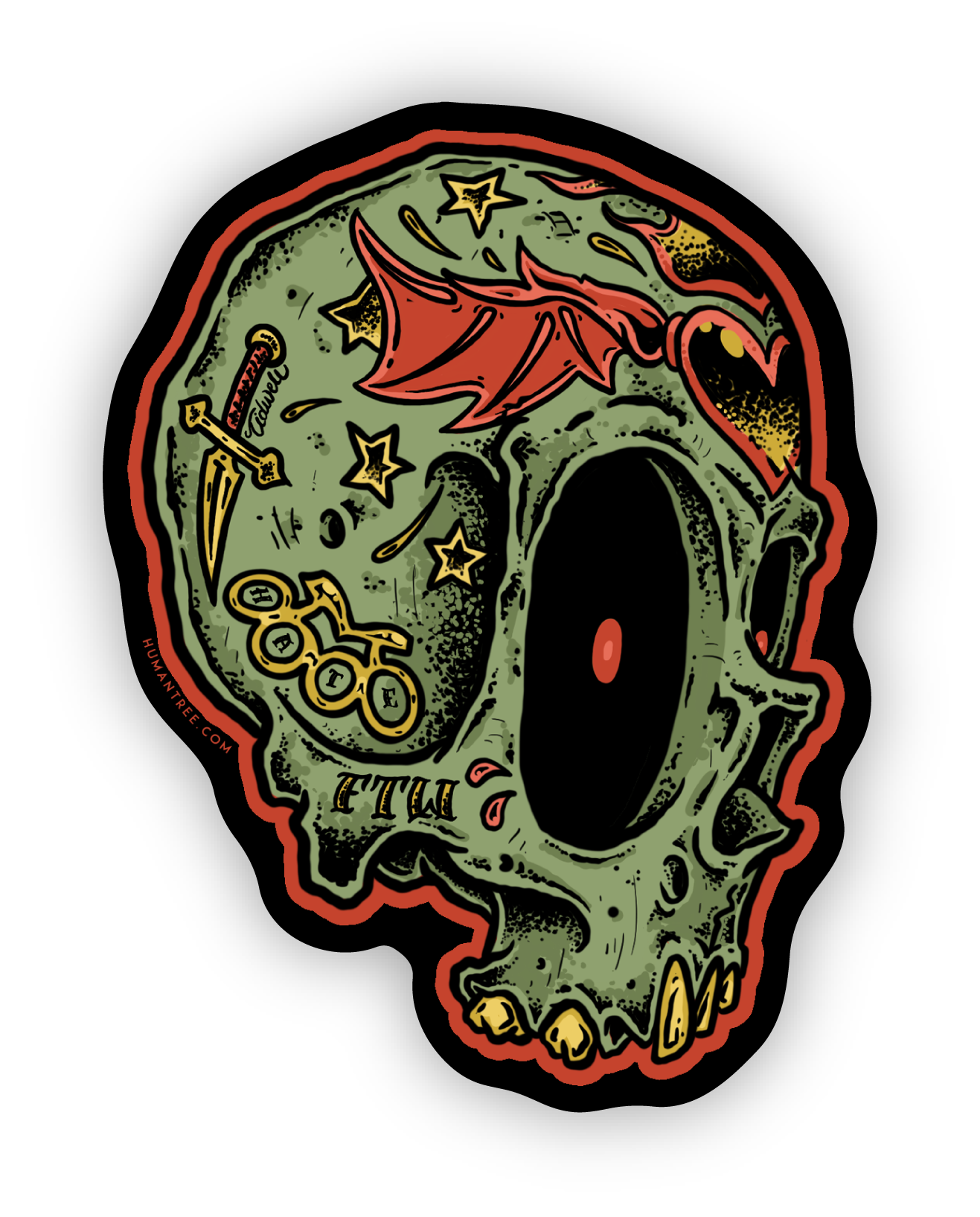 ANGEL AND DEVIL SKULLS STICKER SET — Humantree.com – The art of Jeral ...