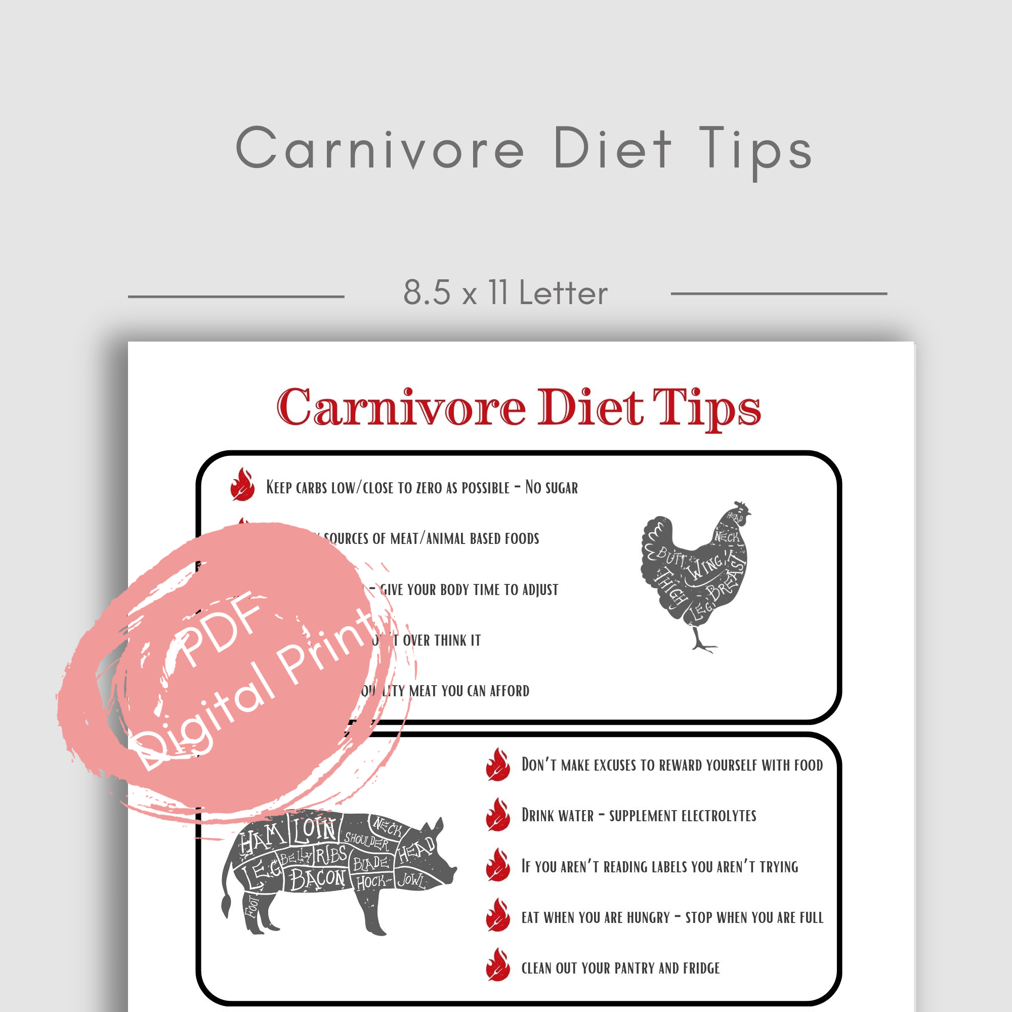 Carnivore diet, February Diet Planner, Carnivore Beginners Guide, Low ...