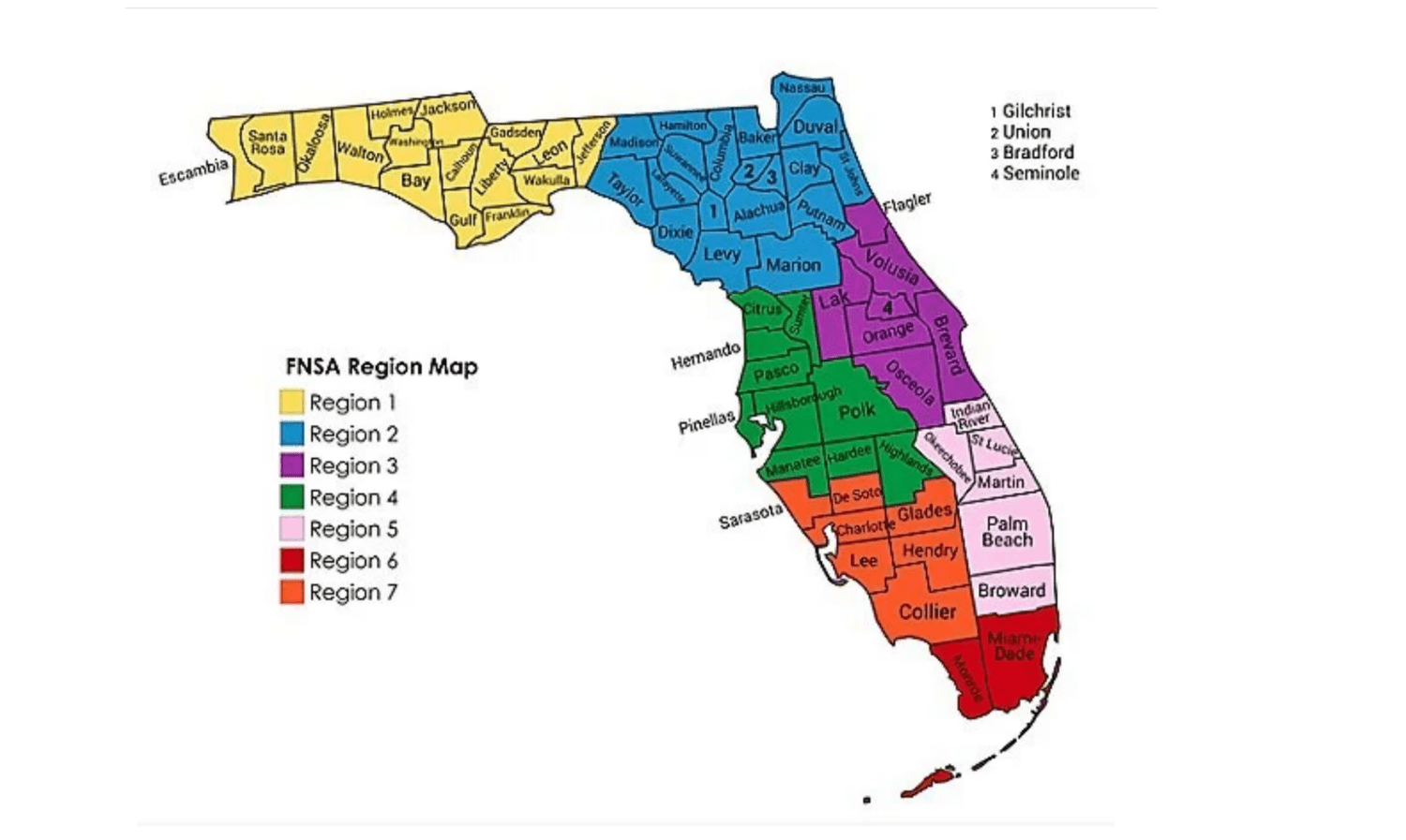 Florida Regions — FNSA