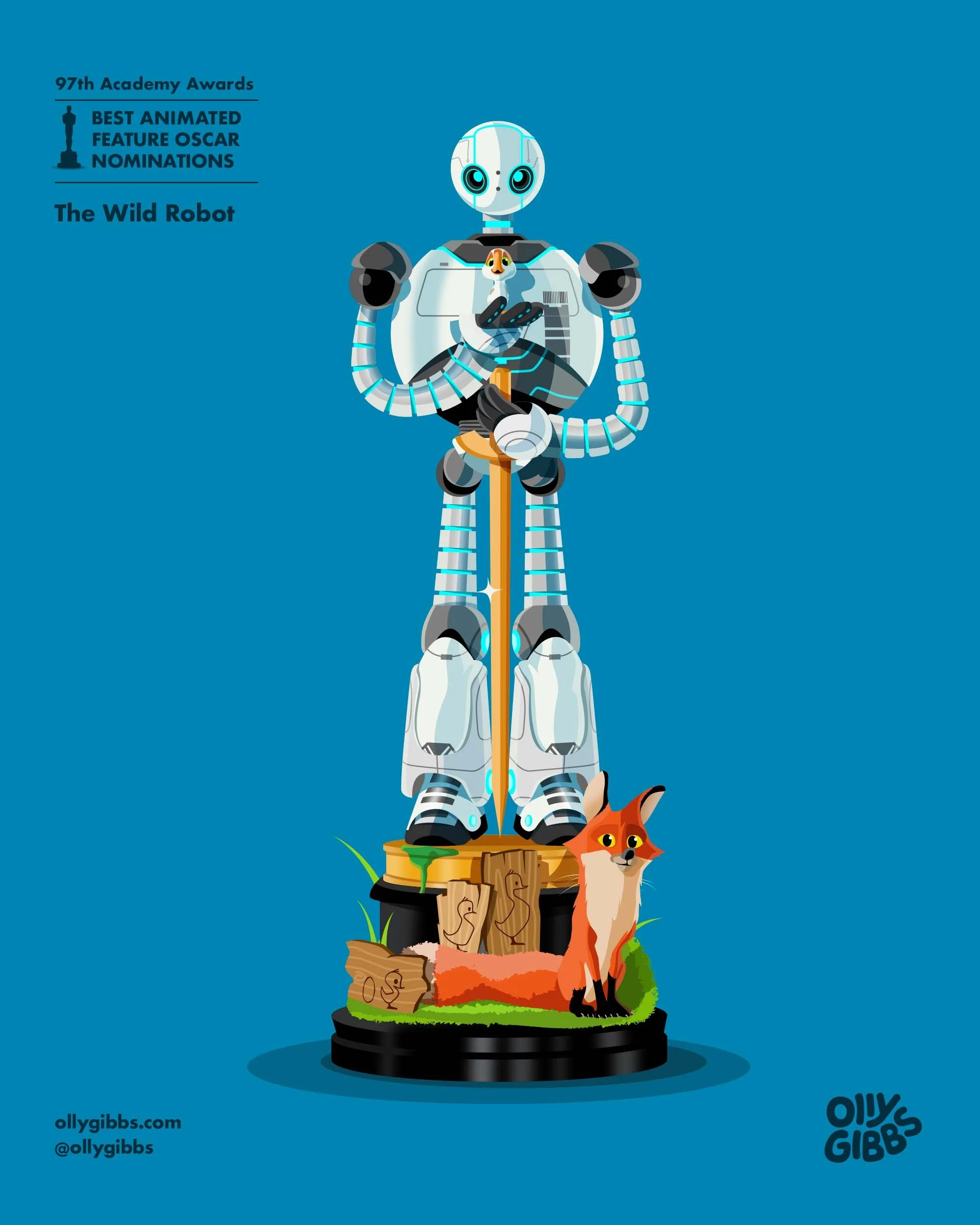 Oscar Illustrations 2025 — Olly Gibbs