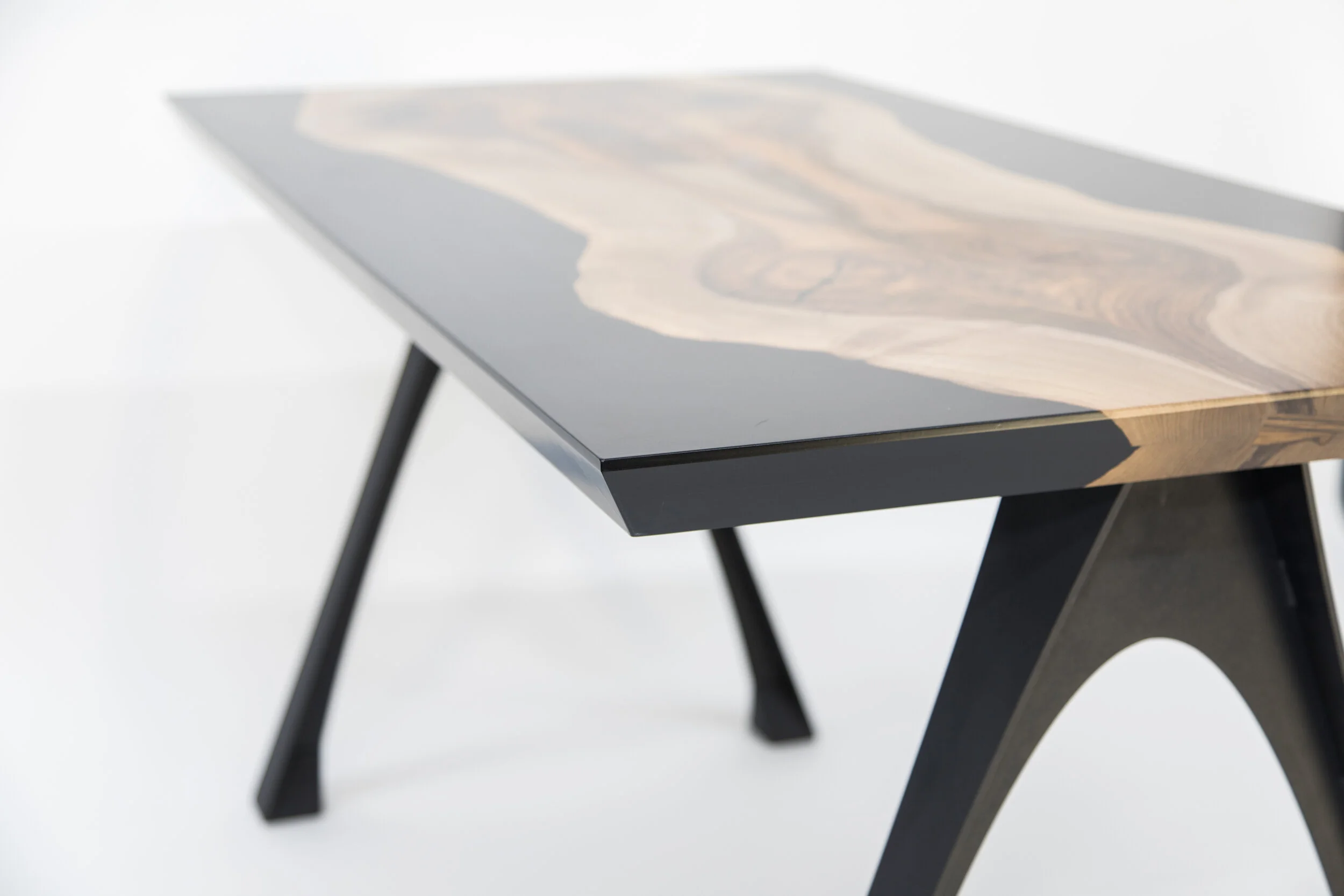 Reverse Resin Desk - Epoxy Minimalist Desk — Blacktail Studio