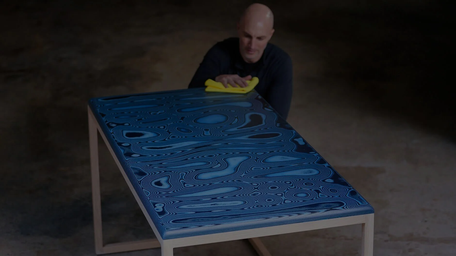 Damascus Denim Desk — Blacktail Studio