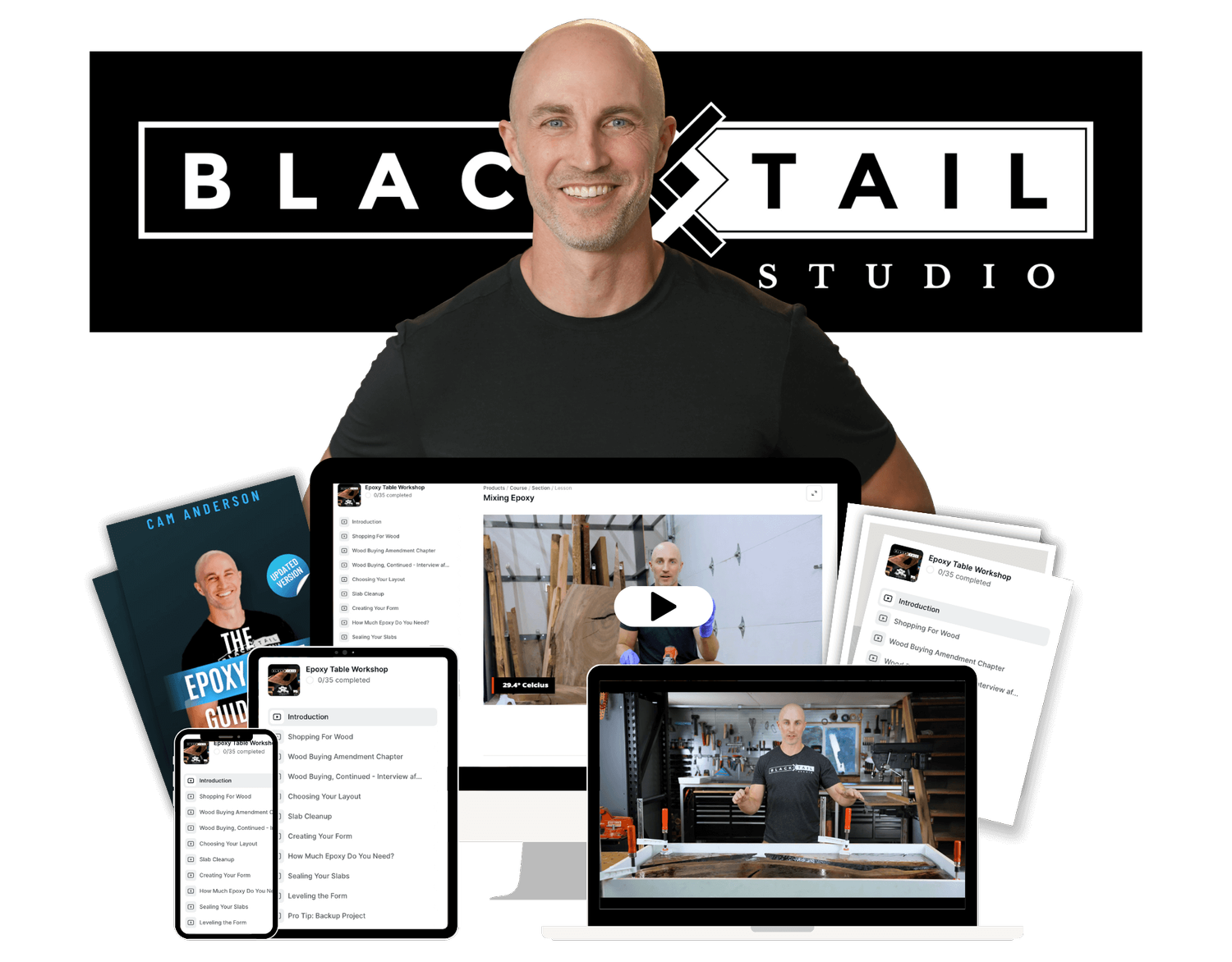 Damascus Denim Desk — Blacktail Studio