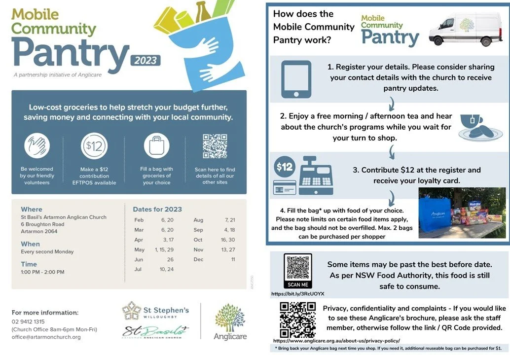 Mobile Community Pantry — Artarmon Anglican Church
