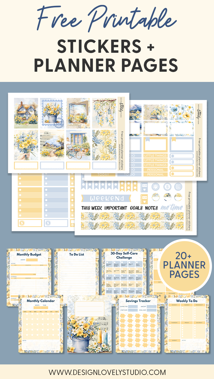 Free planner stickers — Design Lovely Studio