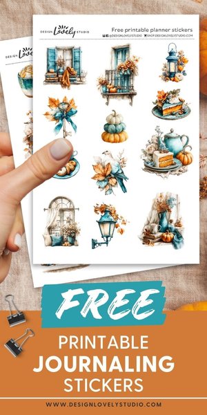 Free Fall Journaling Decorative Stickers — PDF, PNG & Silhouette ...
