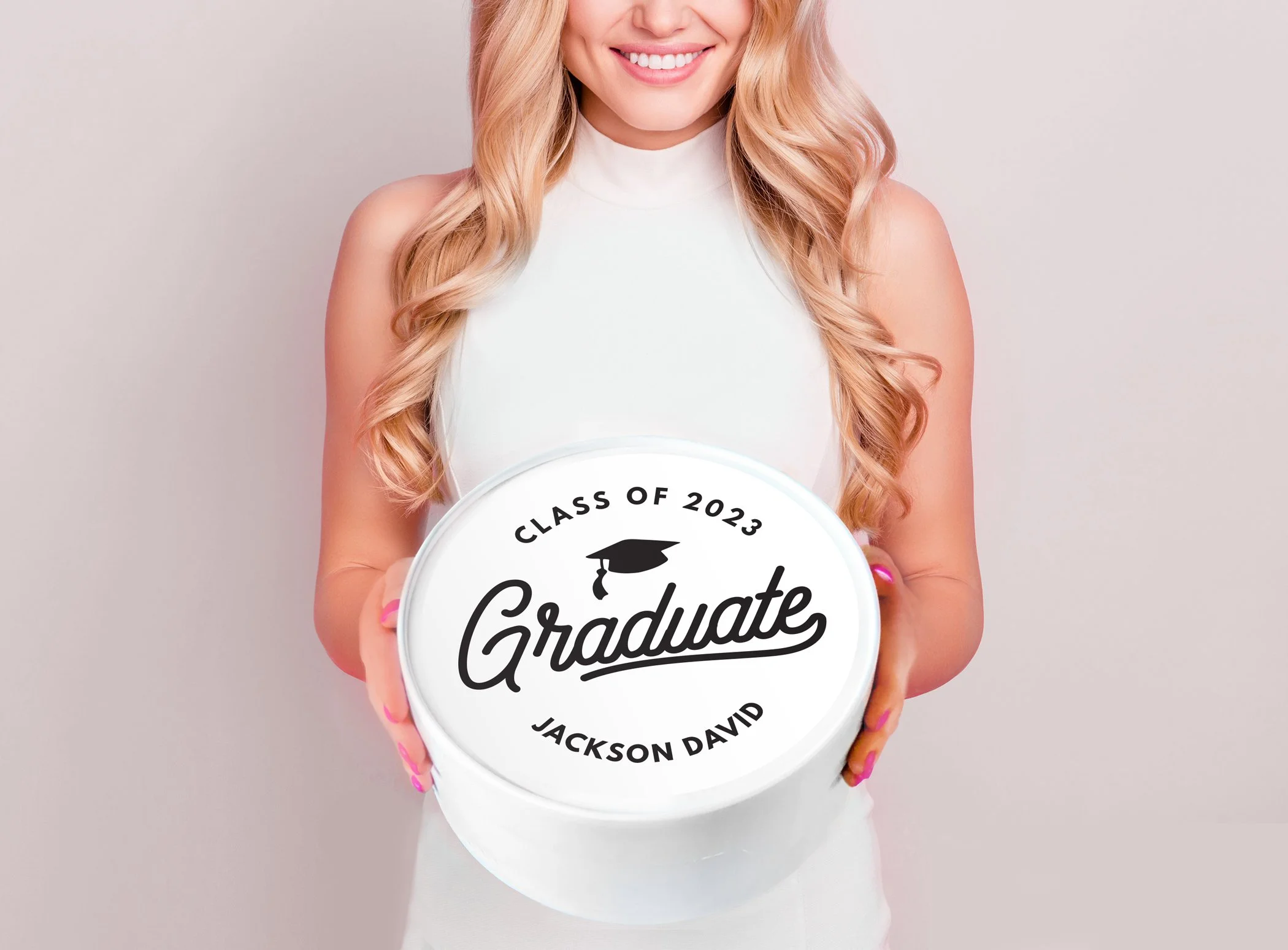 Graduation Gift Set — White Confetti Box
