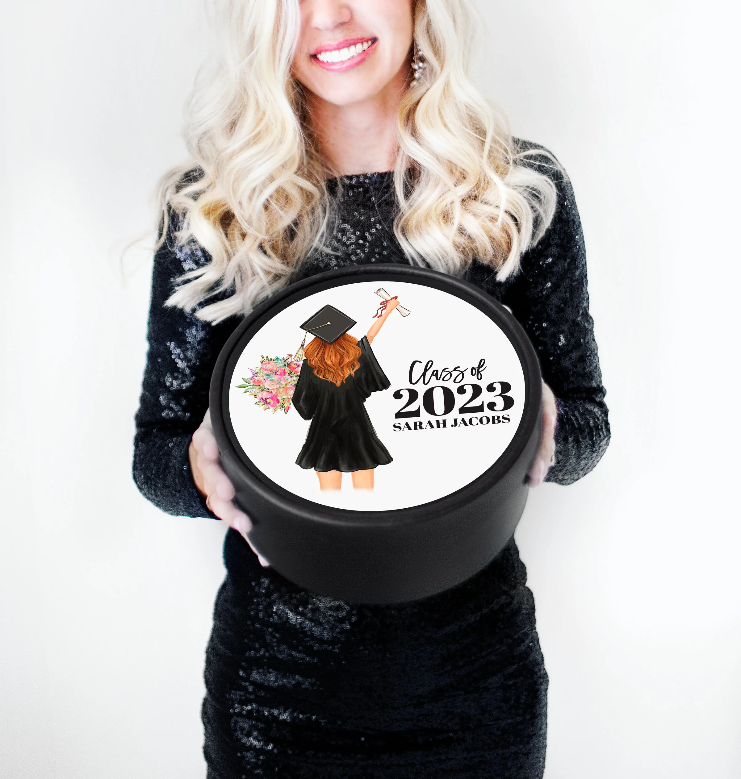 Graduation Custom Gift Box - White Confetti Box