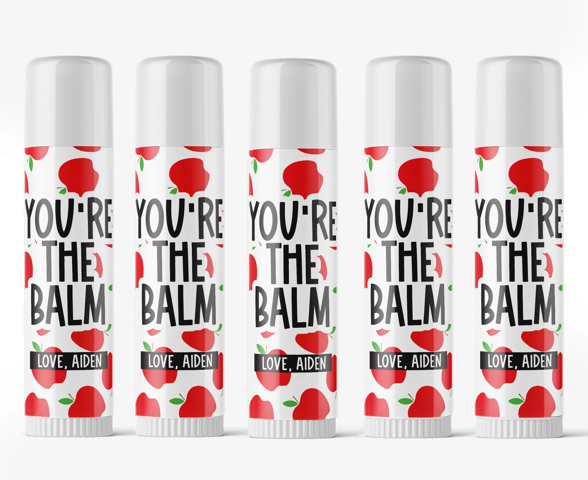 SET OF 10- Thank You Lip Balms — White Confetti Box