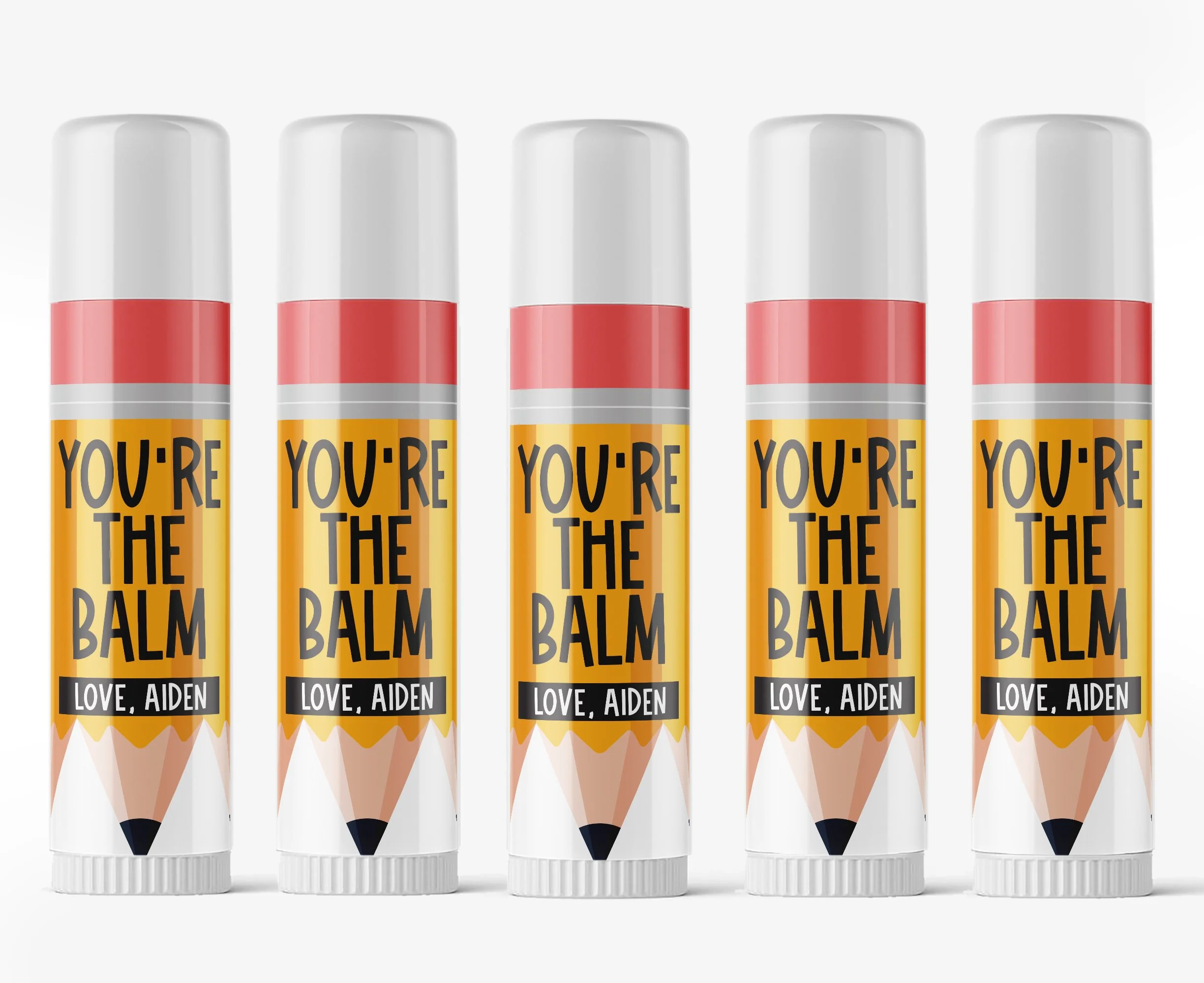 SET OF 10- Thank You Lip Balms — White Confetti Box