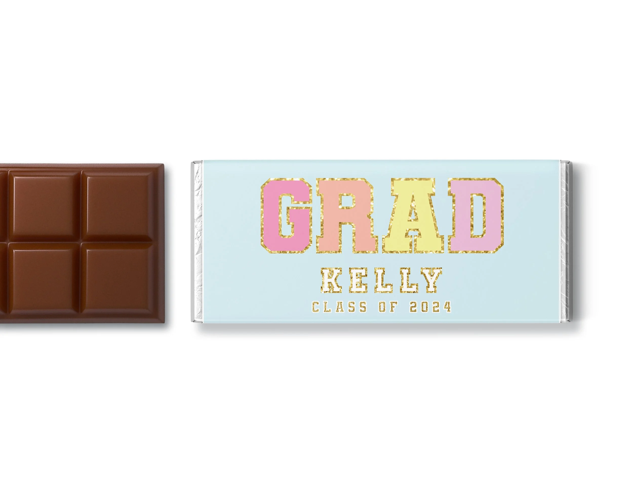 In My Graduation Era Candy Bar WRAPPERS ONLY — White Confetti Box