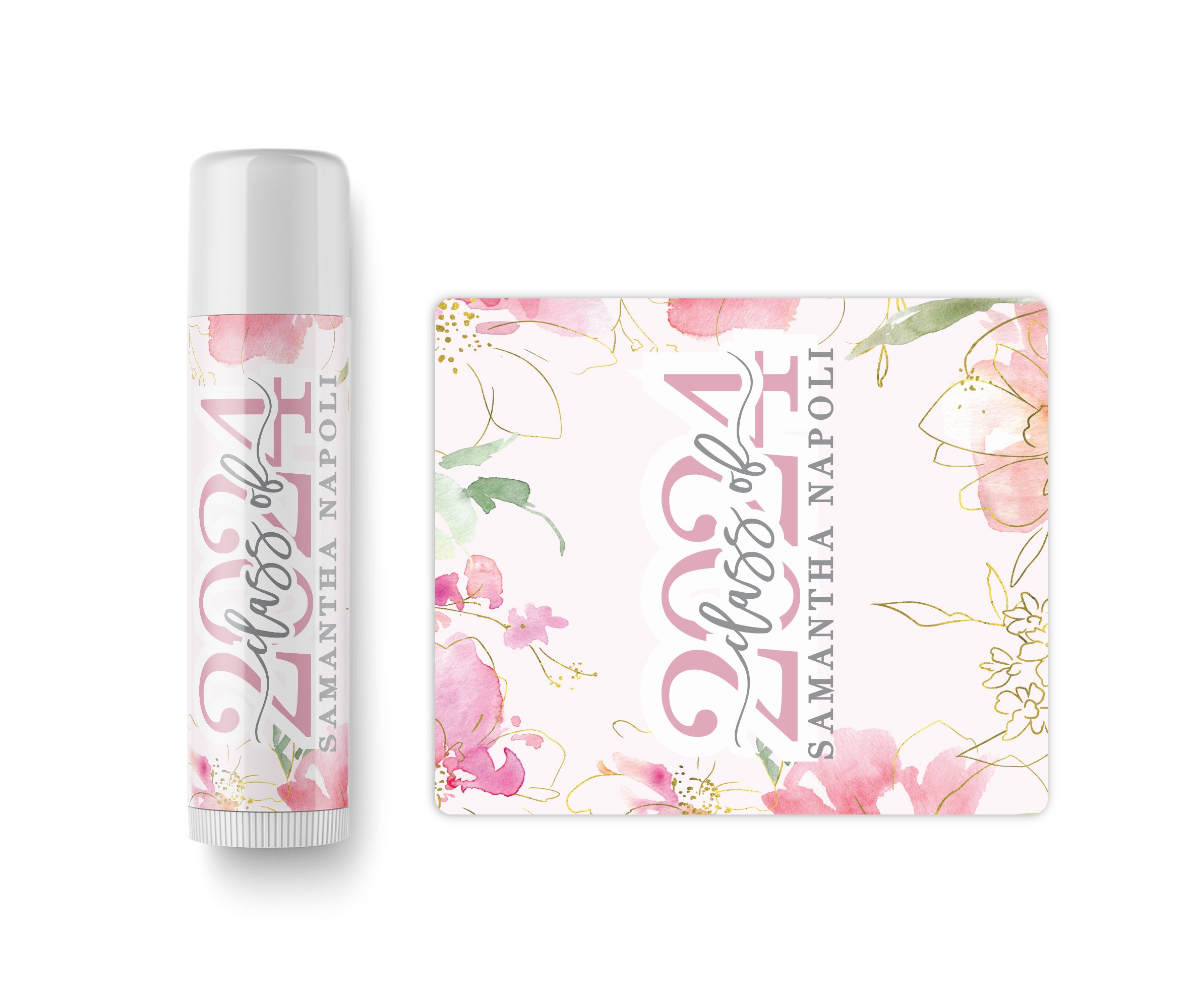 SET OF 10-Graduation Lip Balms — White Confetti Box