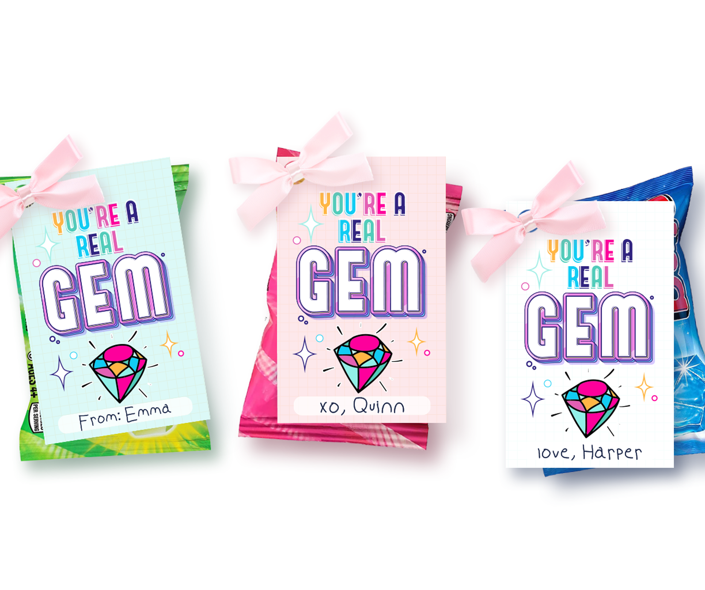 DIGITAL DOWNLOAD - Valentine's Day EDITABLE "You're a Real Gem" Ring ...