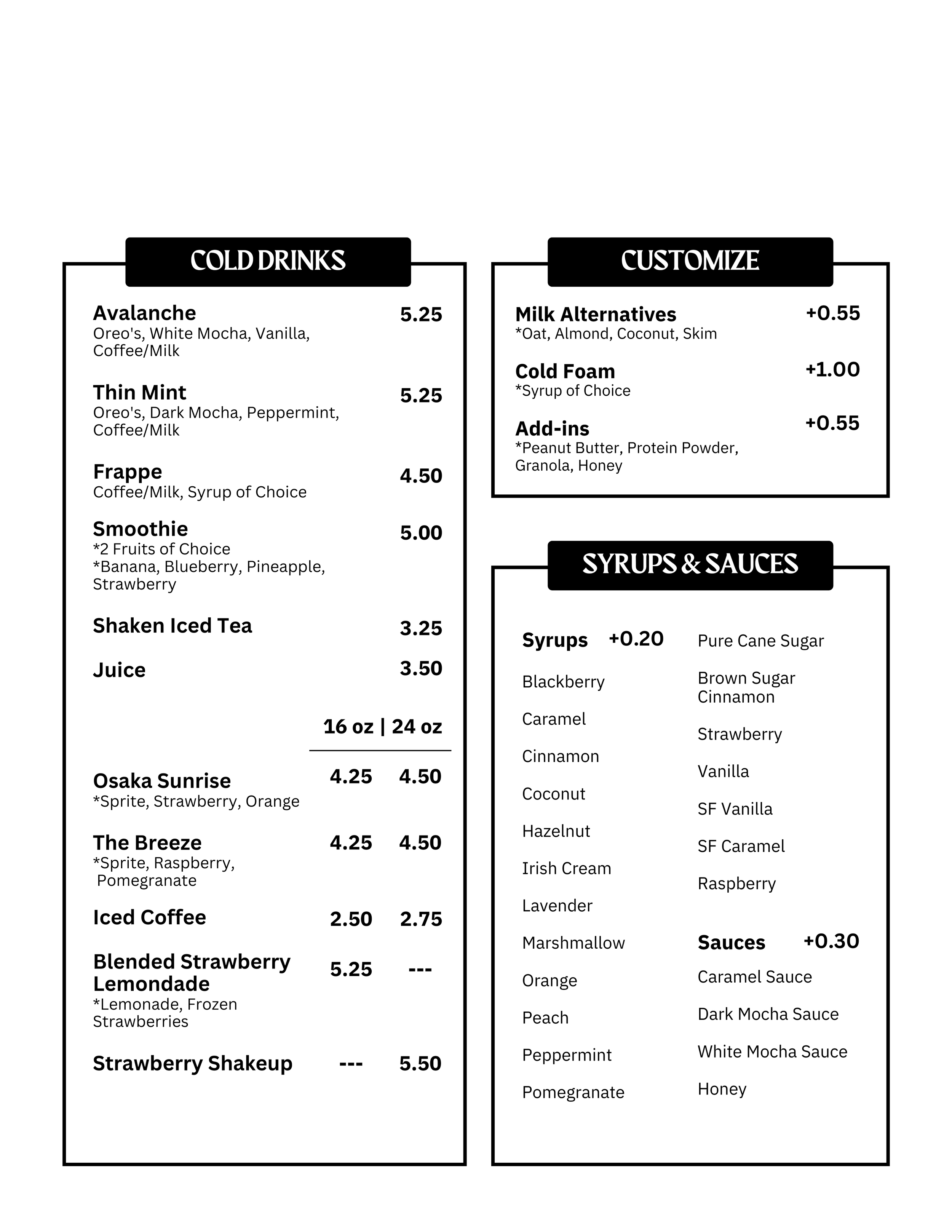 Our Menu — McConn