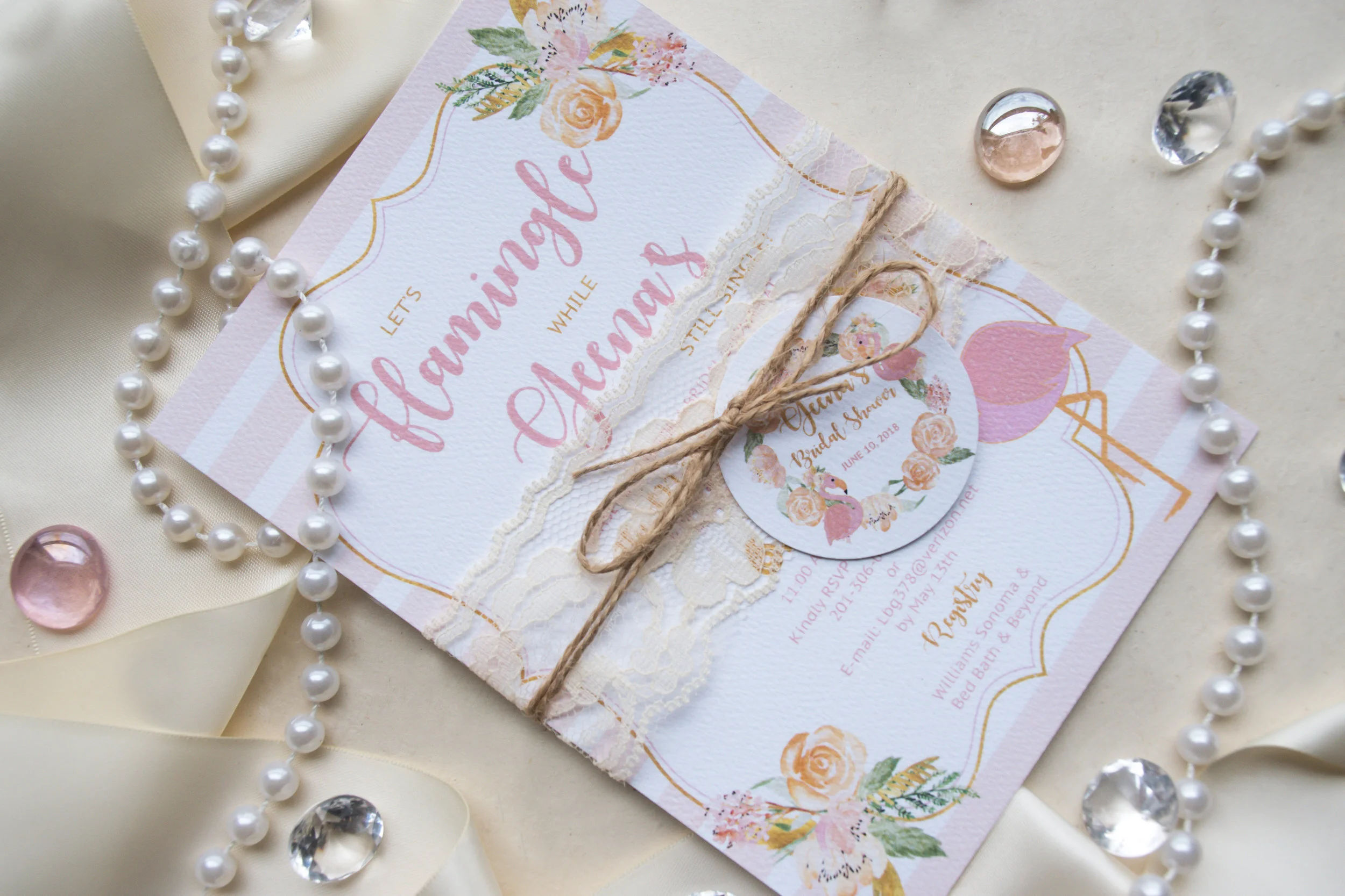 The Geena - Custom Bridal Shower Invitations — CREATIONARI - Custom ...