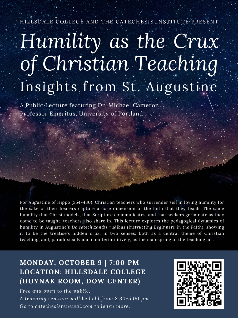 Michael Cameron Teaching Workshop on Augustine — Catechesis Renewal