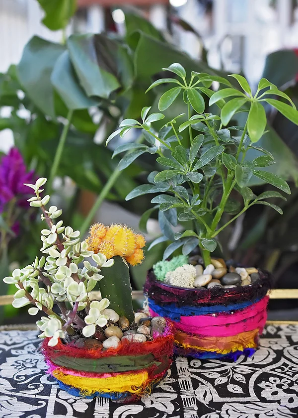 Thrift Store Makeover: Boho Chic Planter — Peonies and Pears