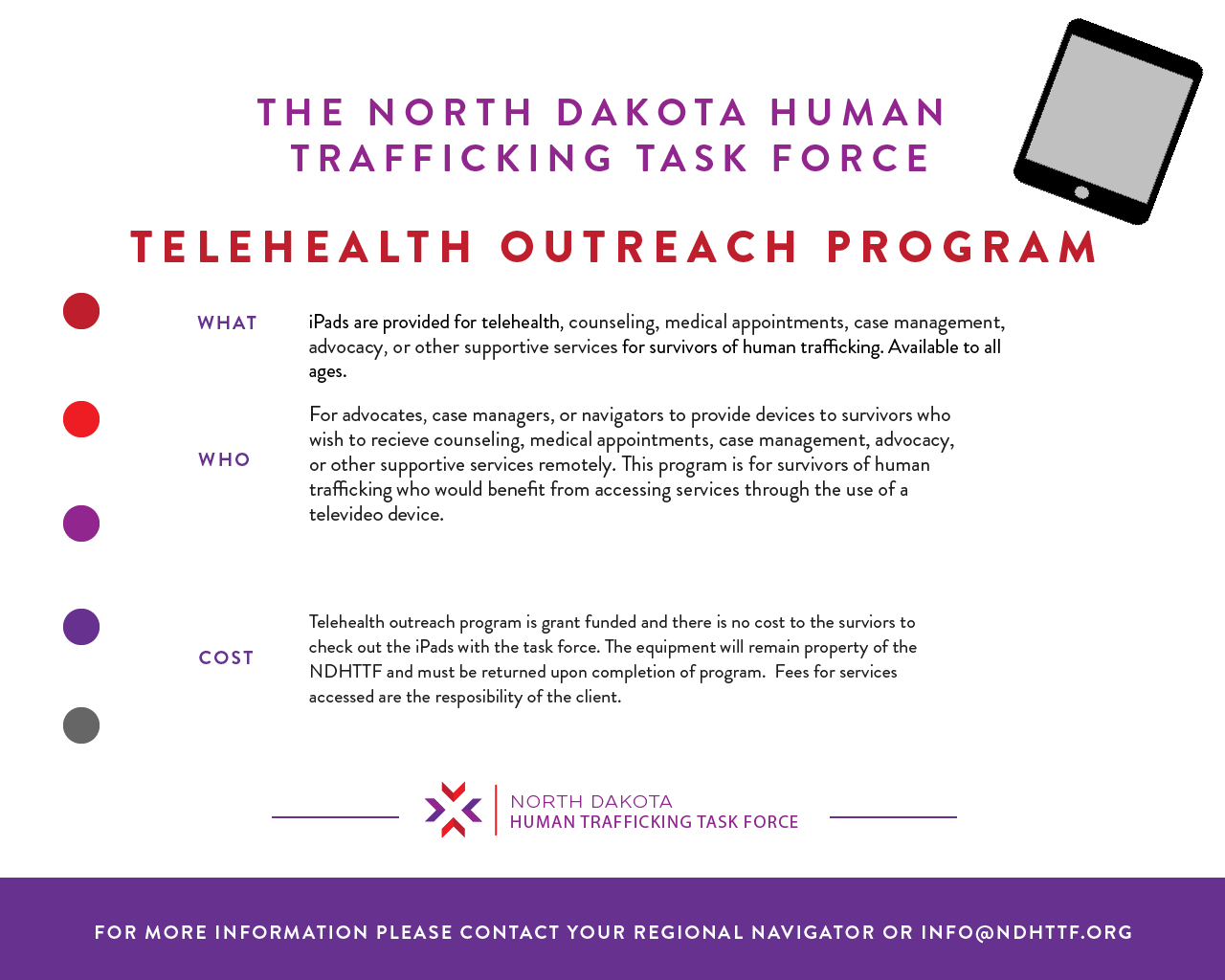 Telehealth Outreach Program — North Dakota Human Trafficking Task Force