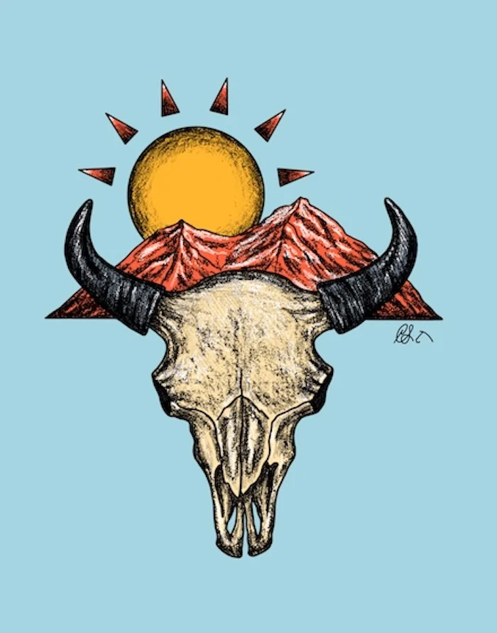 stipple skull — Clara Smith Art and Design