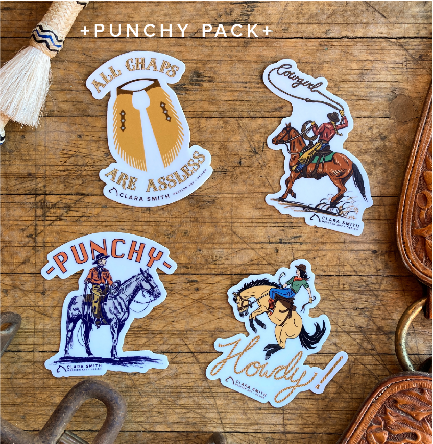 Western Stickers — Clara Smith Art and Design