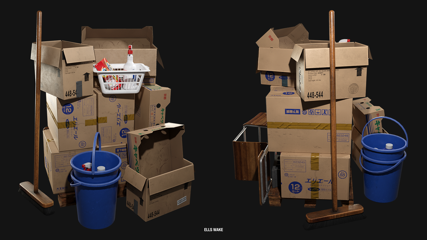 CARDBOARD BOXES — ELLS WAKE