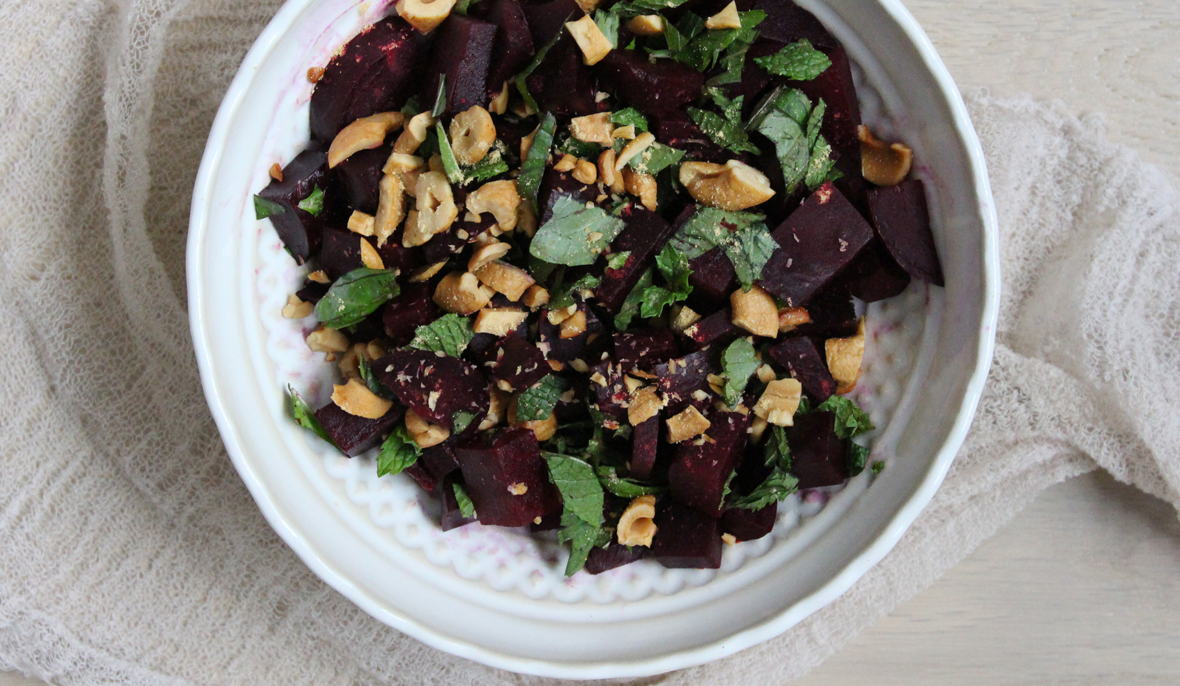 Roasted Beets With Basil And Mint-Coffee And Champagne