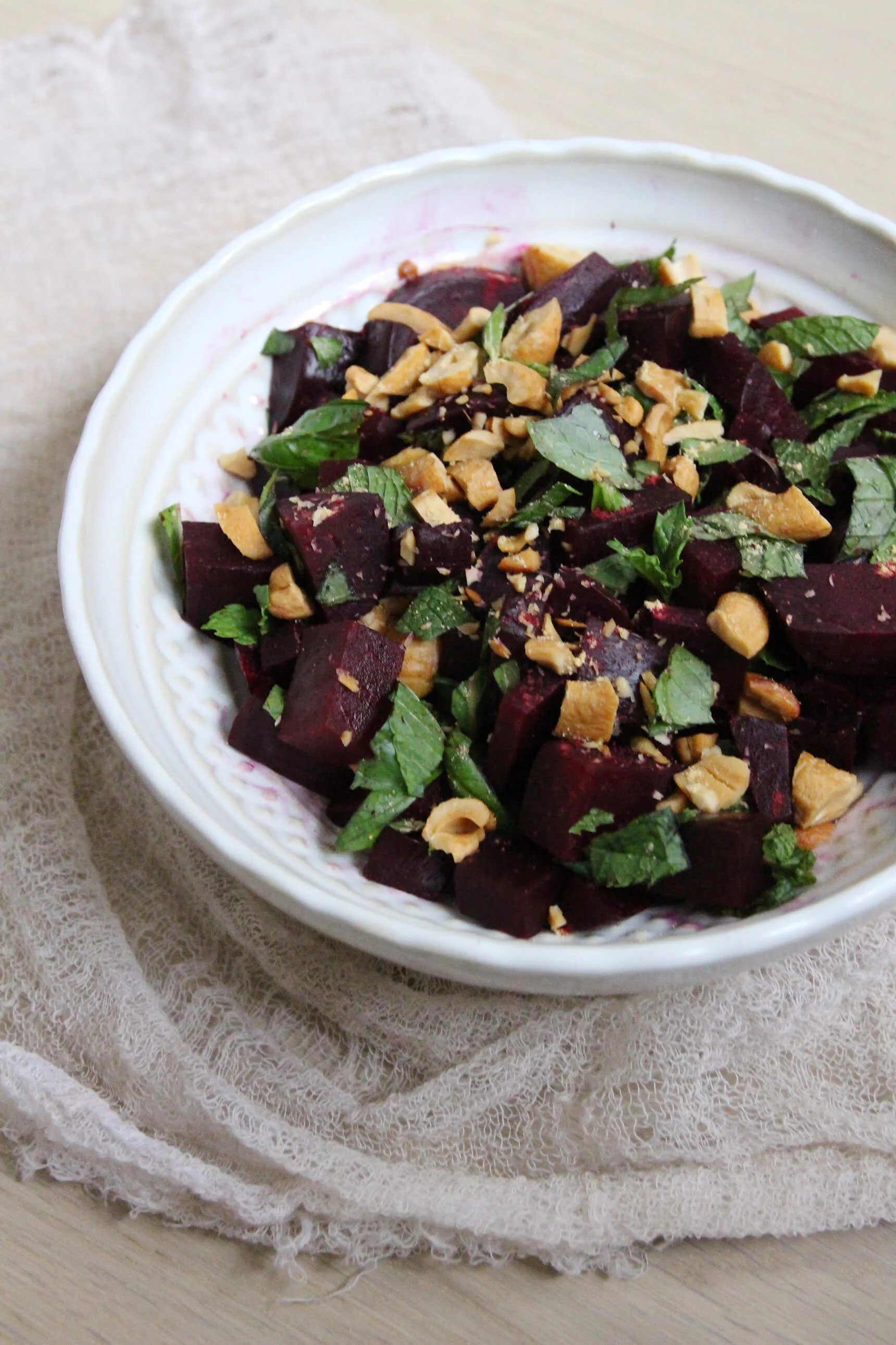 Roasted Beets With Basil And Mint-Coffee And Champagne