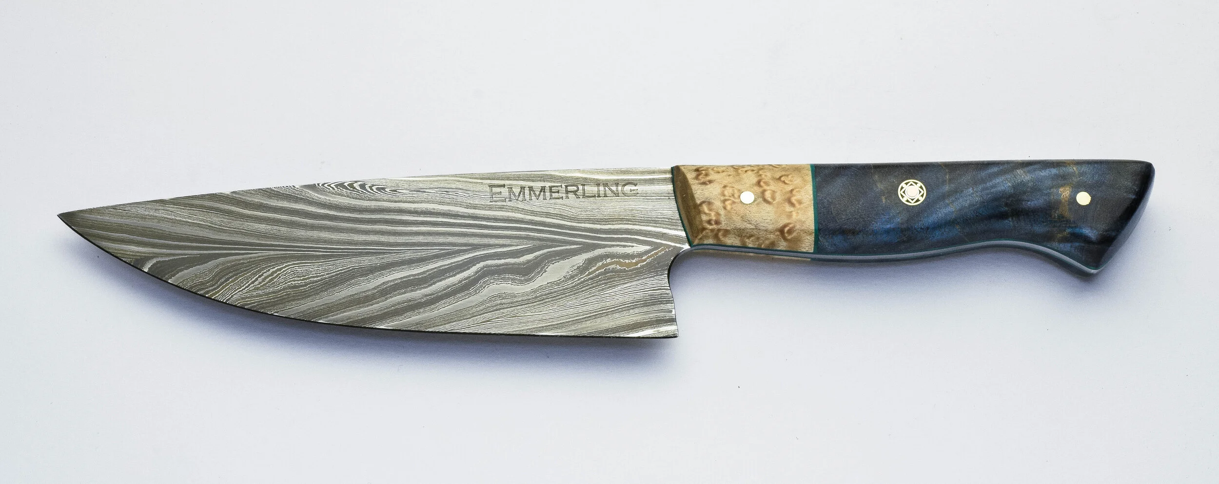 Feather Damascus Chef Utility Knife — JOHN EMMERLING KNIVES