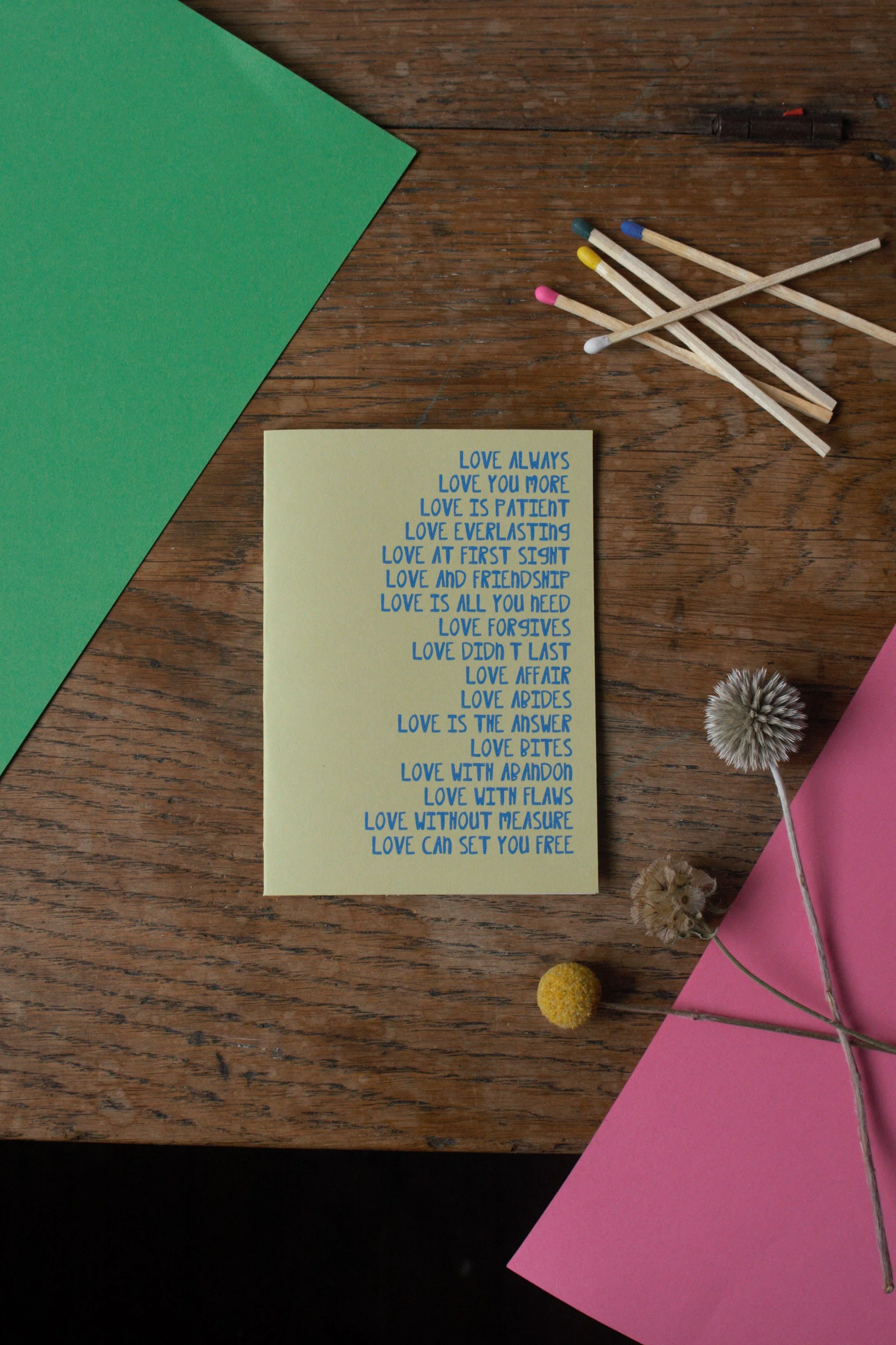 Love is - Valentines Day Card — Louise McLaren