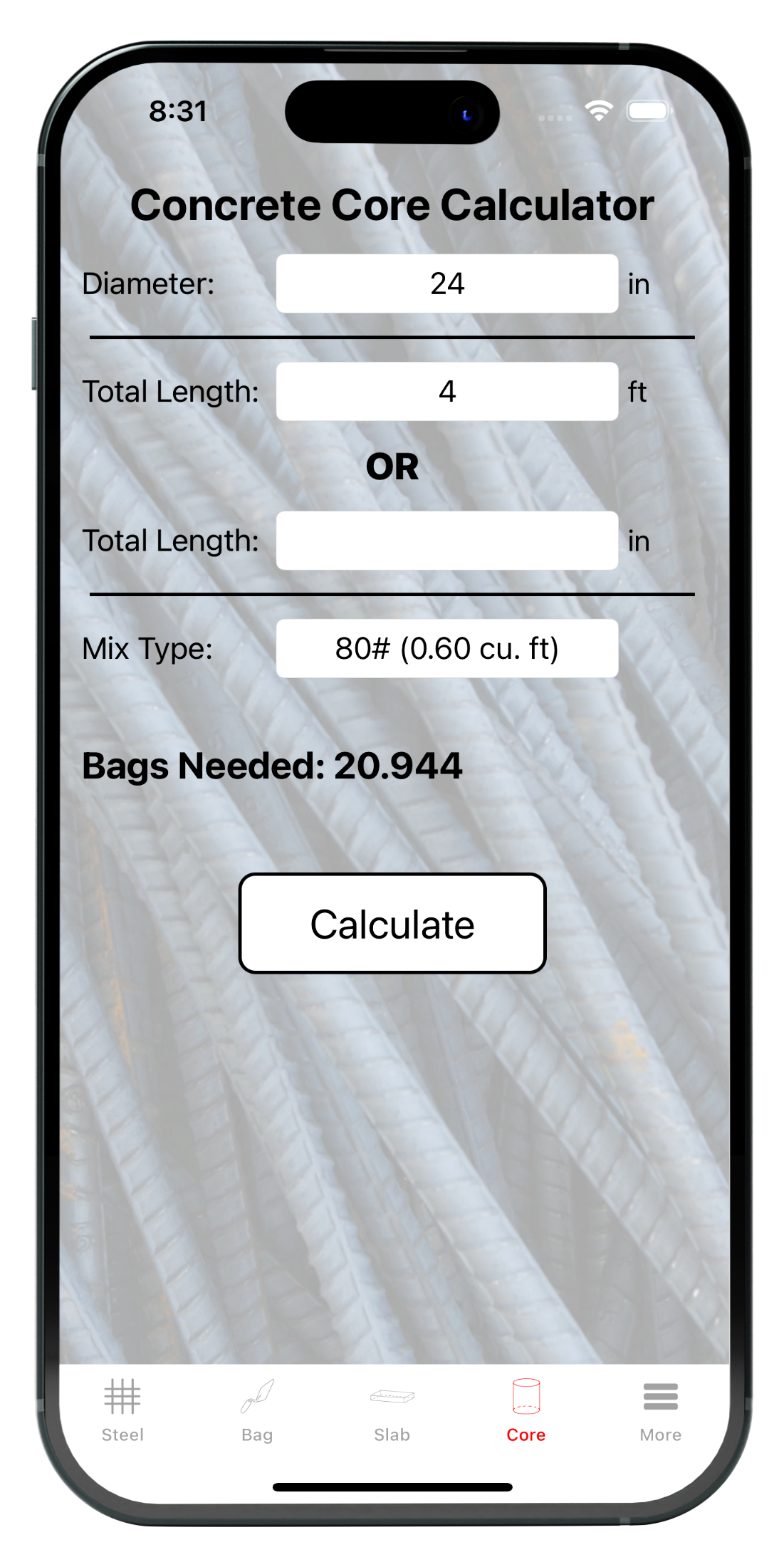 Rebar Calc — Appco LLC