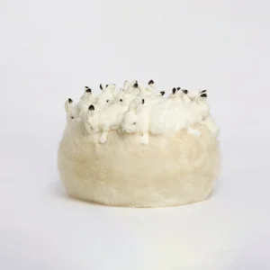 Mini pouf bunny fluffy balls — AP collection