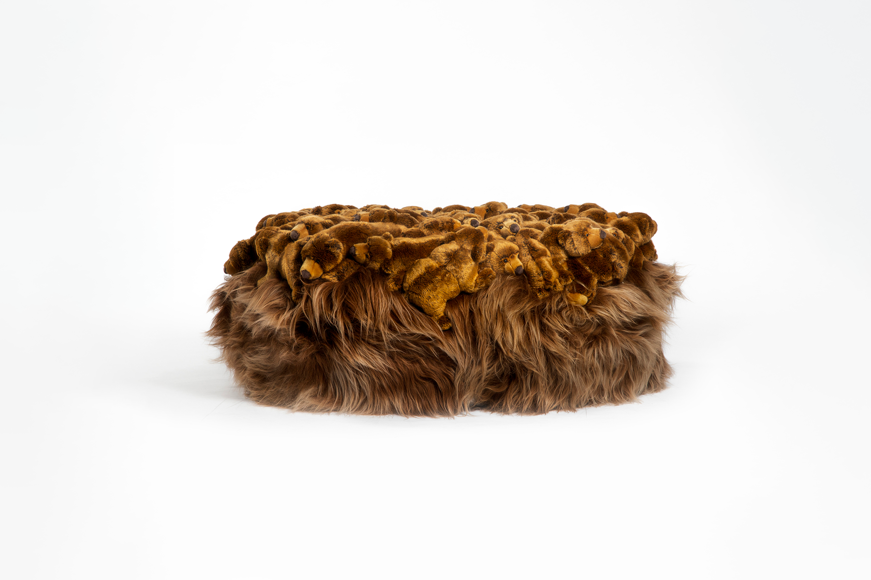 Pouf Xl Grizzly Fluffy Ball — AP collection