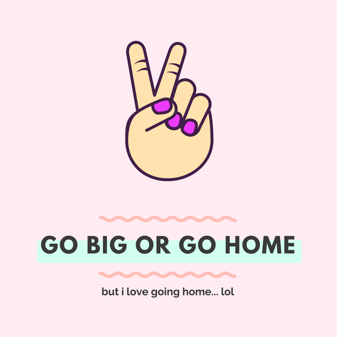 Go big or go home? But I love going home... — The Lesser Evil: