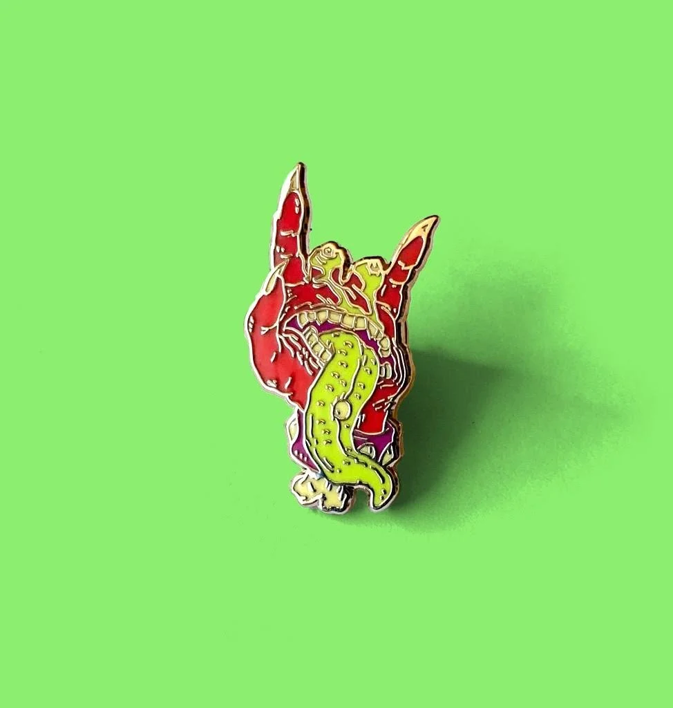 Hellhand enamel pin — ABNER ILLUSTRATIONS