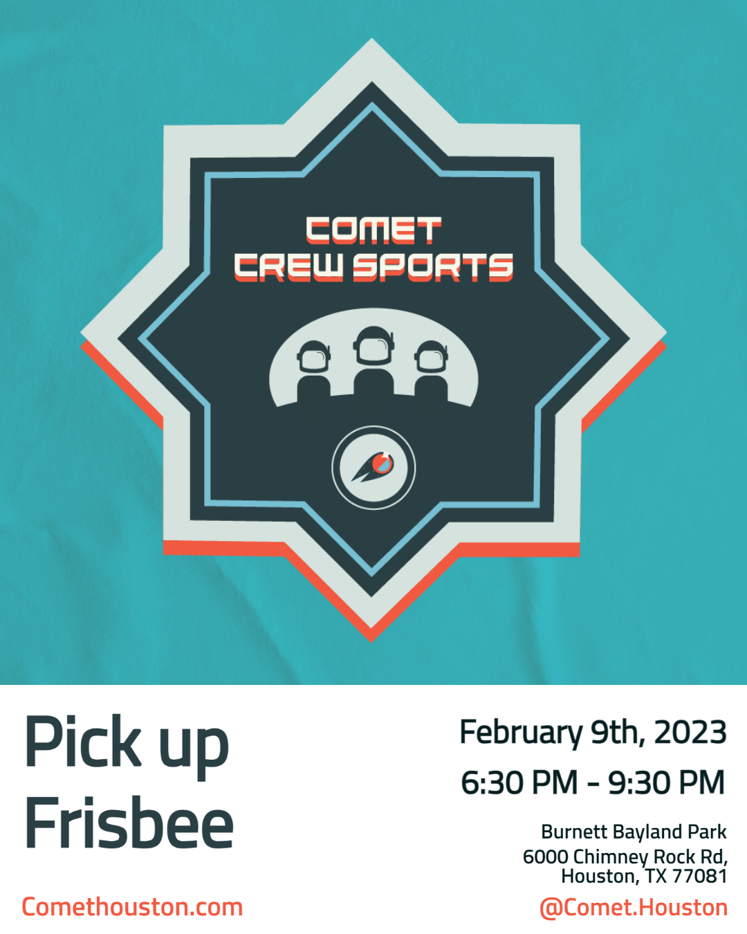 COMET Crew Sports, Pick Up Frisbee — COMET Houston