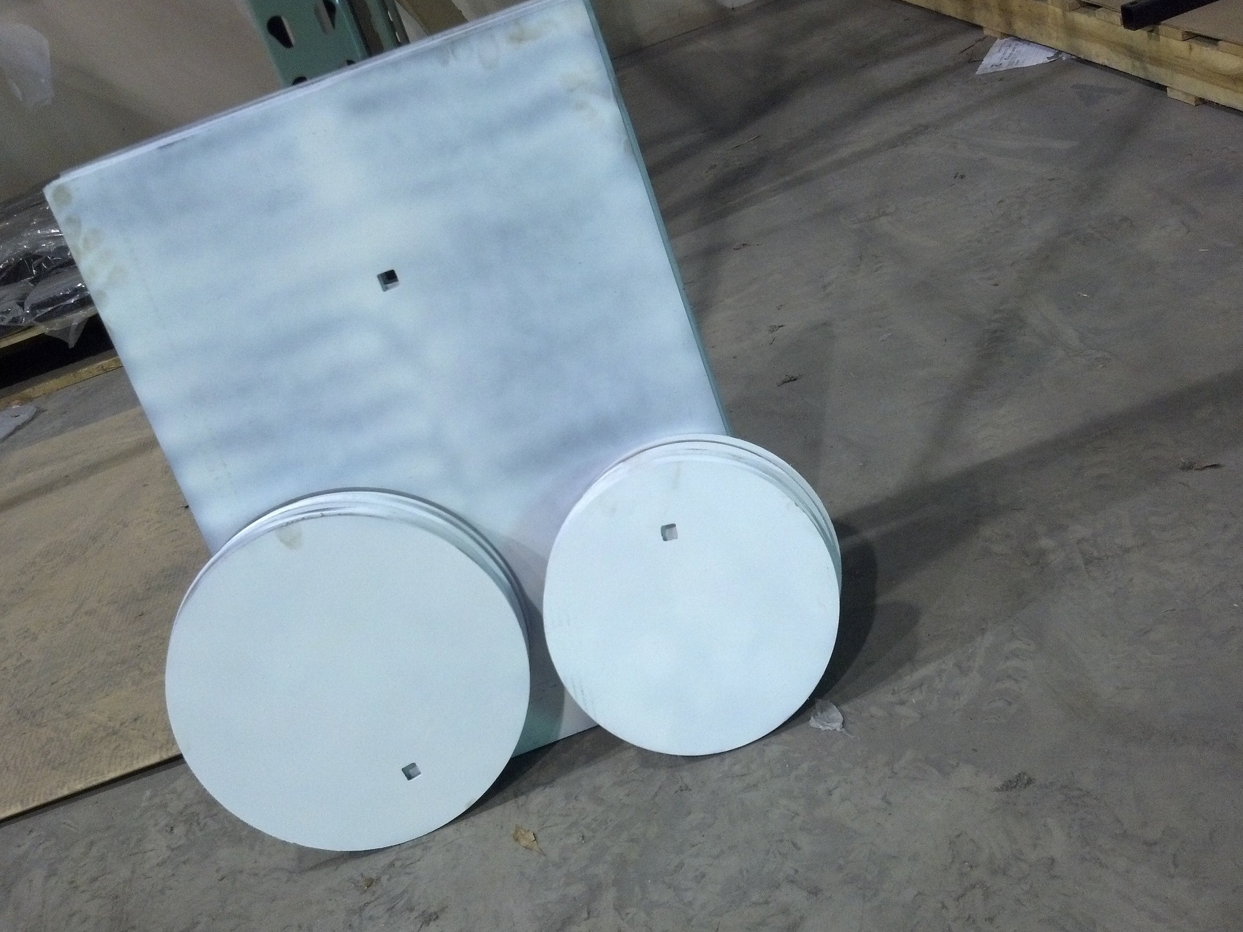 Premium AR550 Steel Target Platforms — Red Stitch Targets