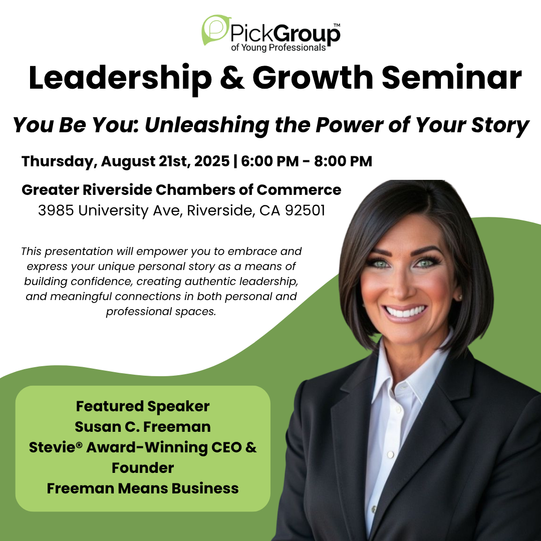 Pick Seminar - You Be You: Unleashing the Power of Your Story — Pick Group
