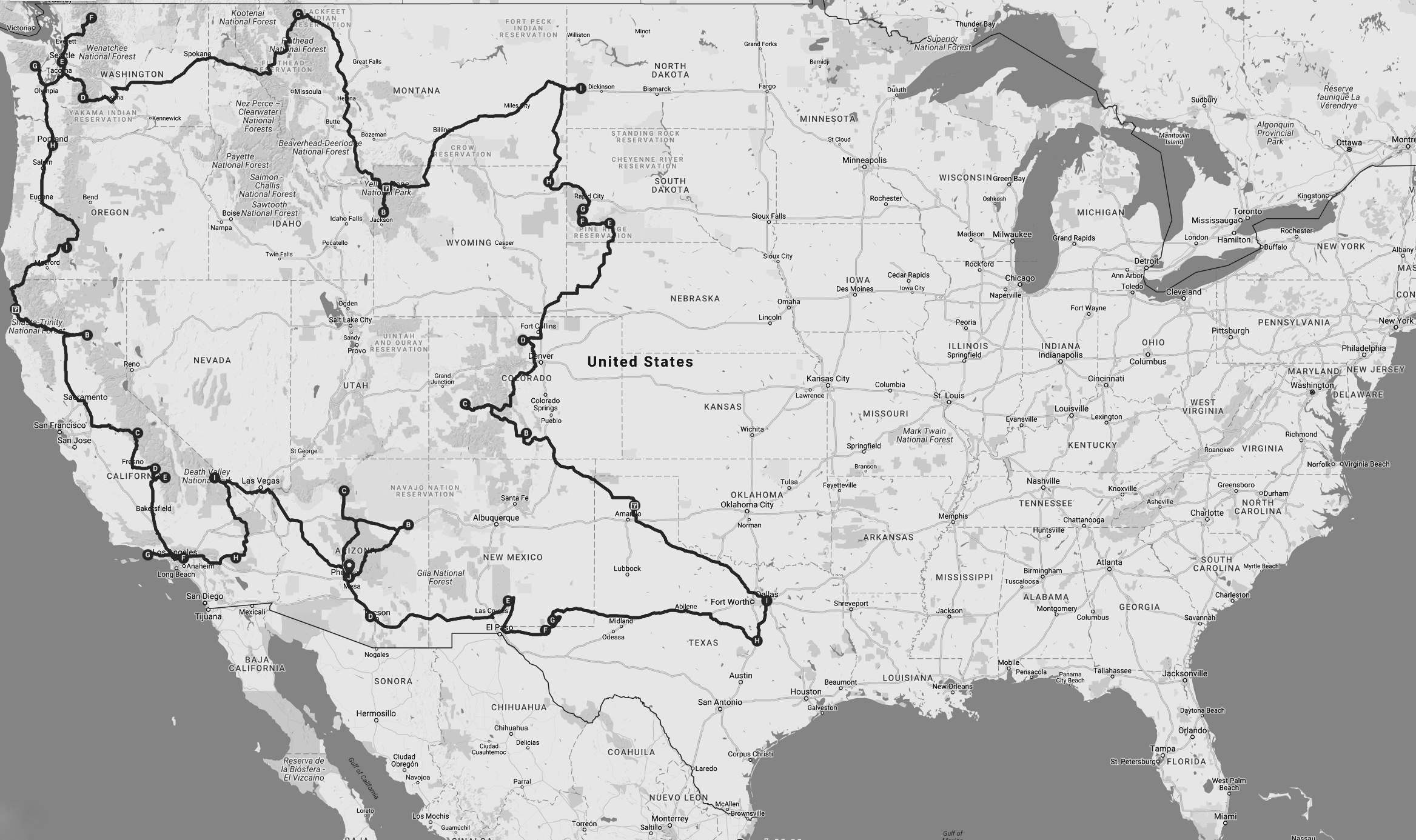 Blank Us Map With Rivers