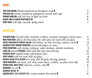 Menu — RICE