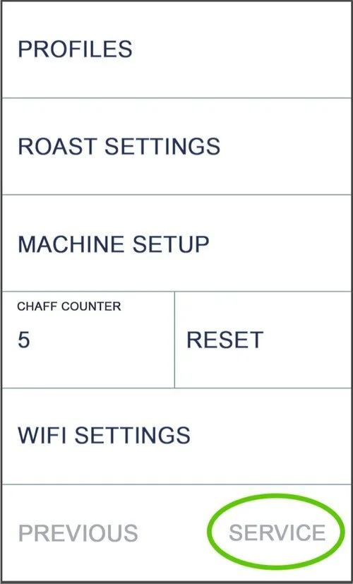 All about the Service Menu — ROEST